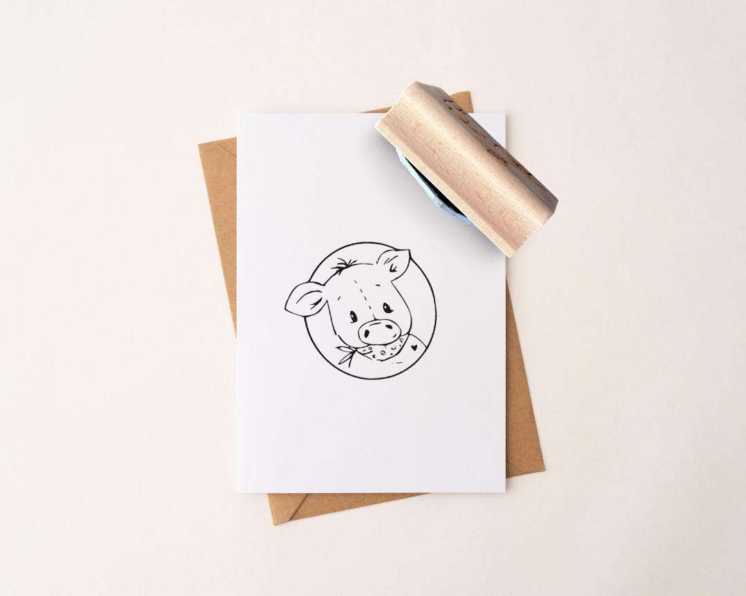 Stamp Pig Porky Lucky Pig for Loving Crafting Objects - Etsy