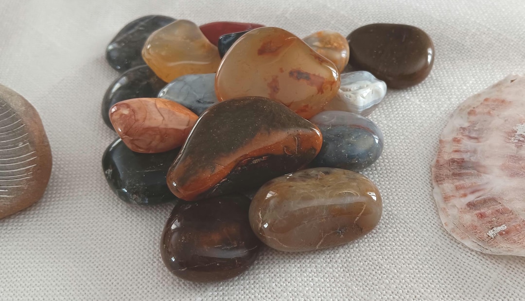 Highly Polished Oregon Agate, Jasper and Other Beach Rocks. Small and ...