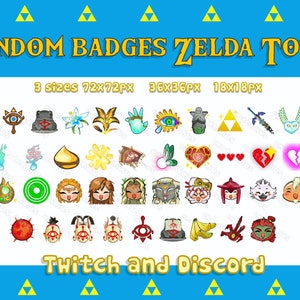 Random Badges of Zelda Tears of the Kingdom / Totk / Twitch / Sub ...
