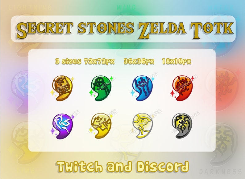 Badges SECRET STONES / Totk / Zelda / Tears of the Kingdom / Twitch ...