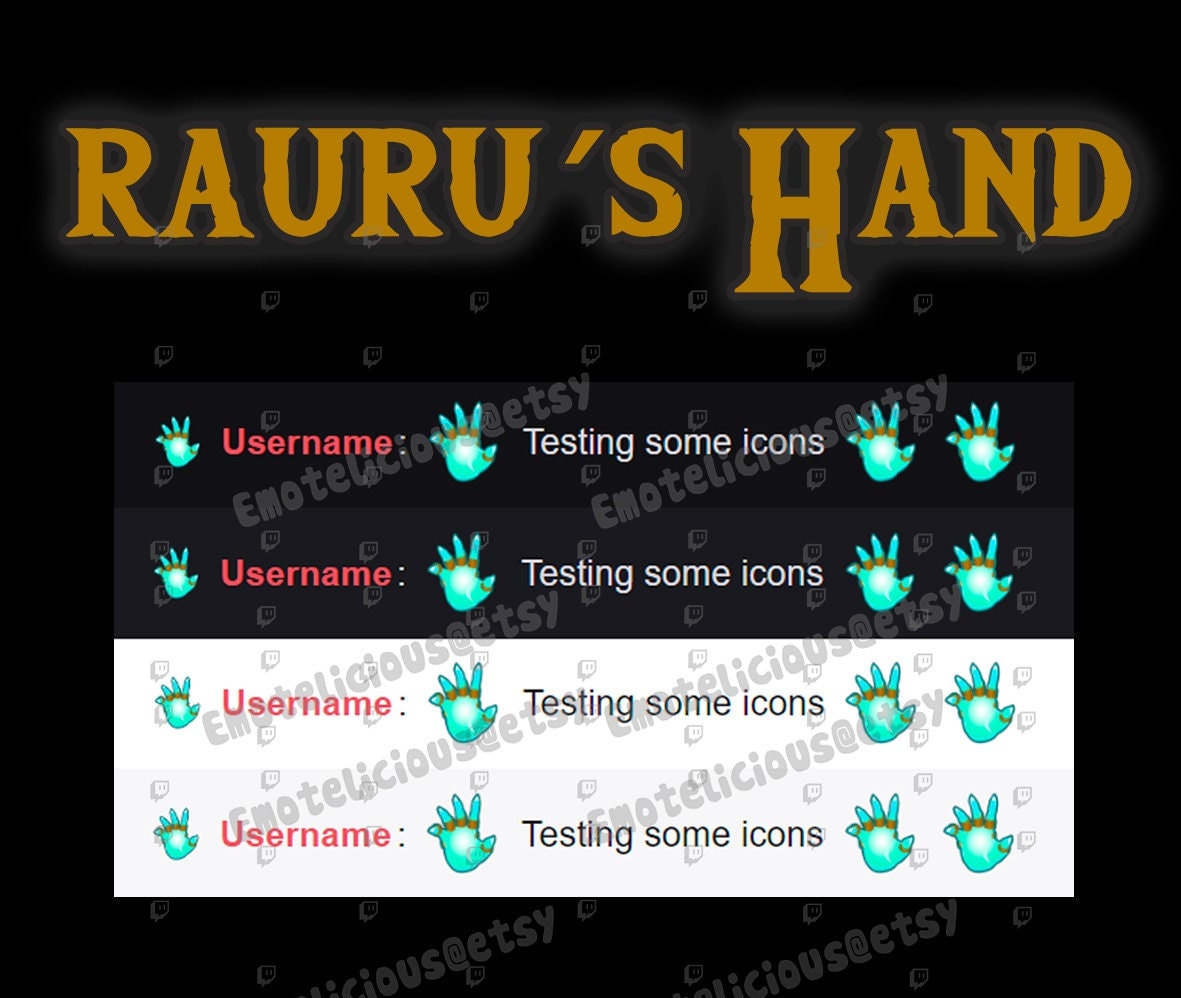 Emote and Badge Rauru Hand / Link Hand / Zelda / Tears of the Kingdom ...