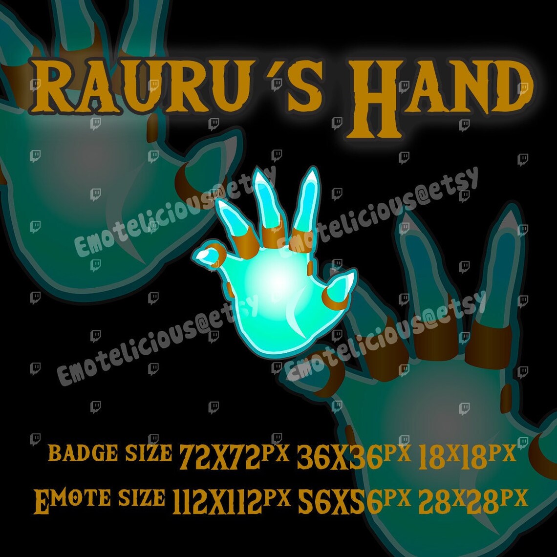 Emote and Badge Rauru Hand / Link Hand / Zelda / Tears of the Kingdom ...