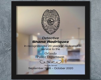 Police Appreciation Plaque - Etsy