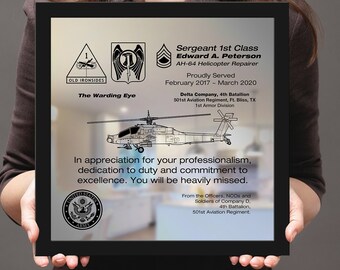 Military Going Away Plaque - Etsy