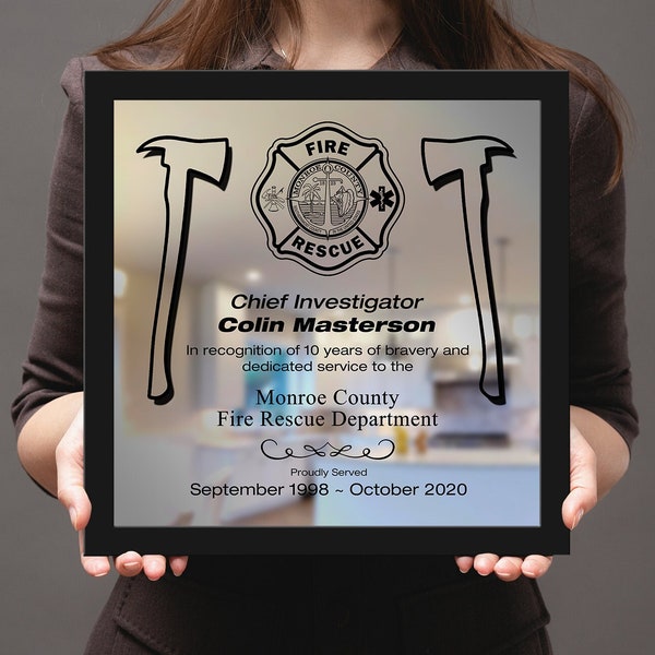 Firefighter Plaque - Etsy