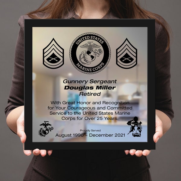 Marine Corps Plaque - Etsy