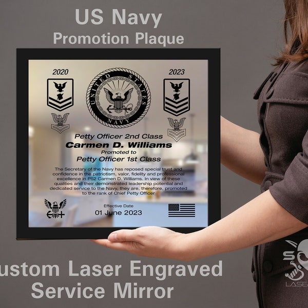 Military Promotion Plaque - Etsy