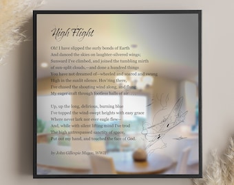 High Flight Plaque - Etsy