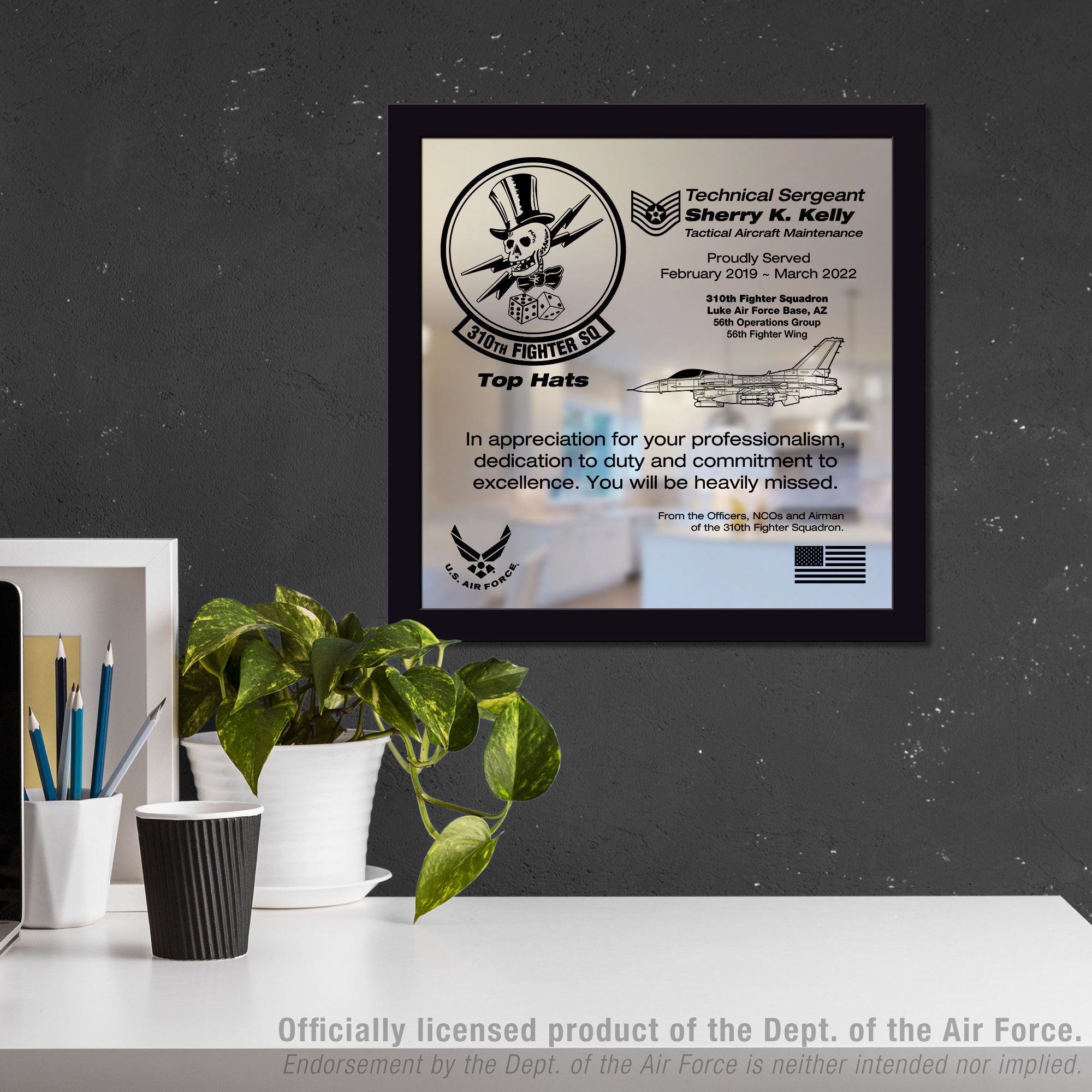 Air Force PCS Plaque: Custom Military Retirement Gift - Etsy