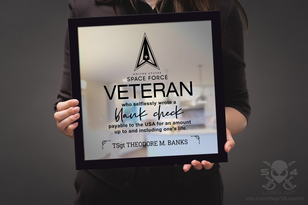 Personalized Space Force Veteran Mirror Plaque - USSF Retirement Gift ...
