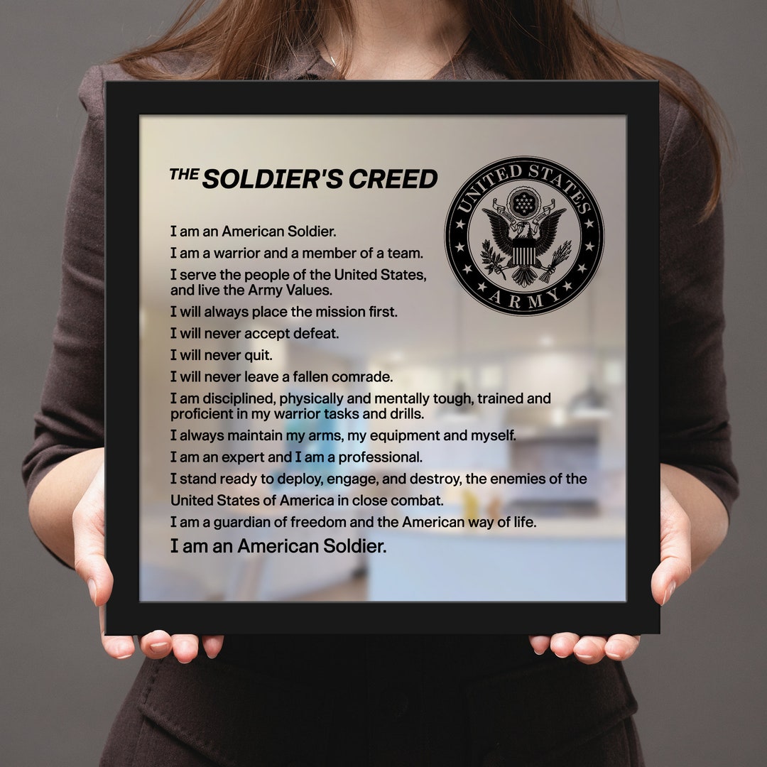 Soldier's Creed Mirror Plaque: US Army Retirement Gift - Etsy
