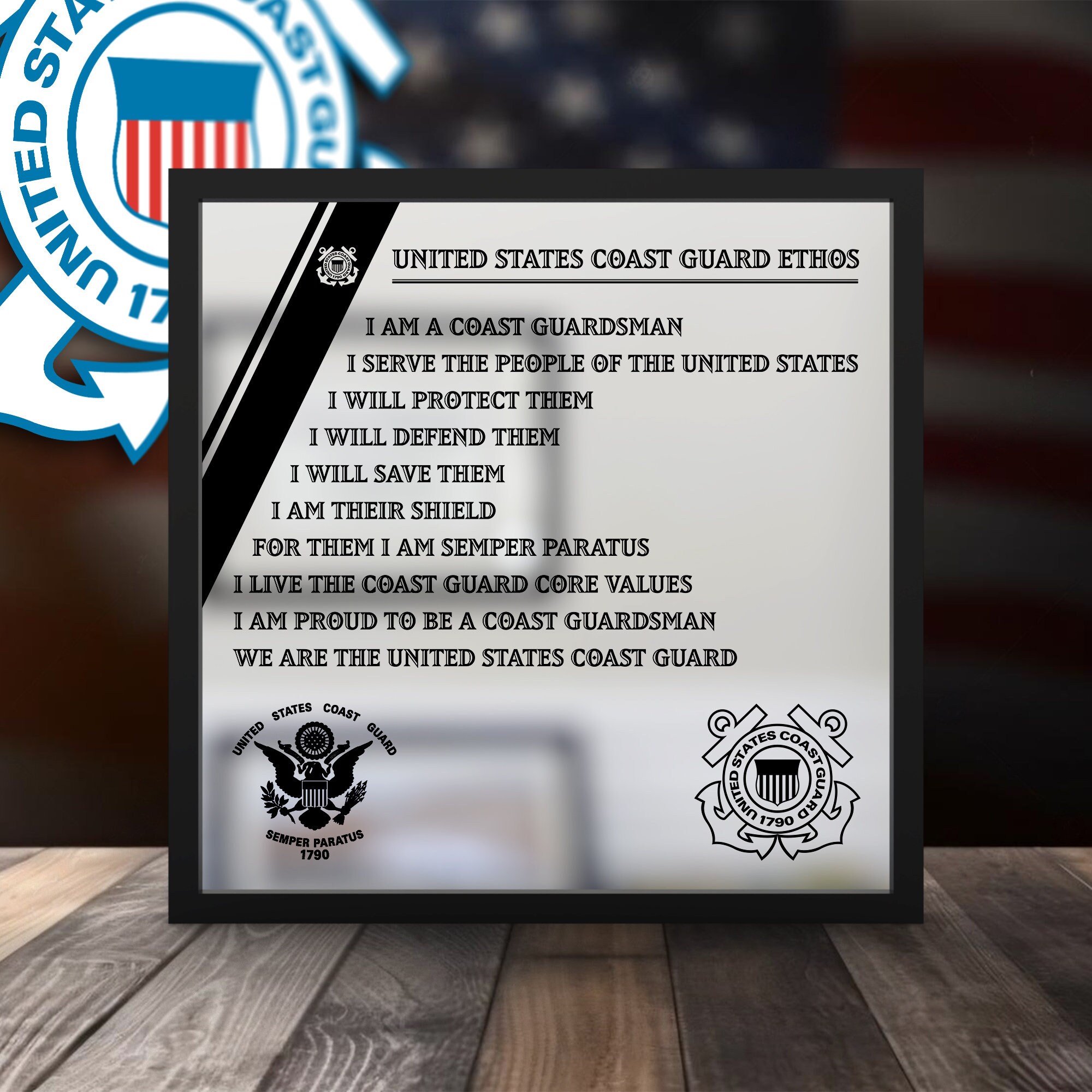 Coast Guard Ethos Plaque: A Military Gift or Commissioning Gift - Etsy