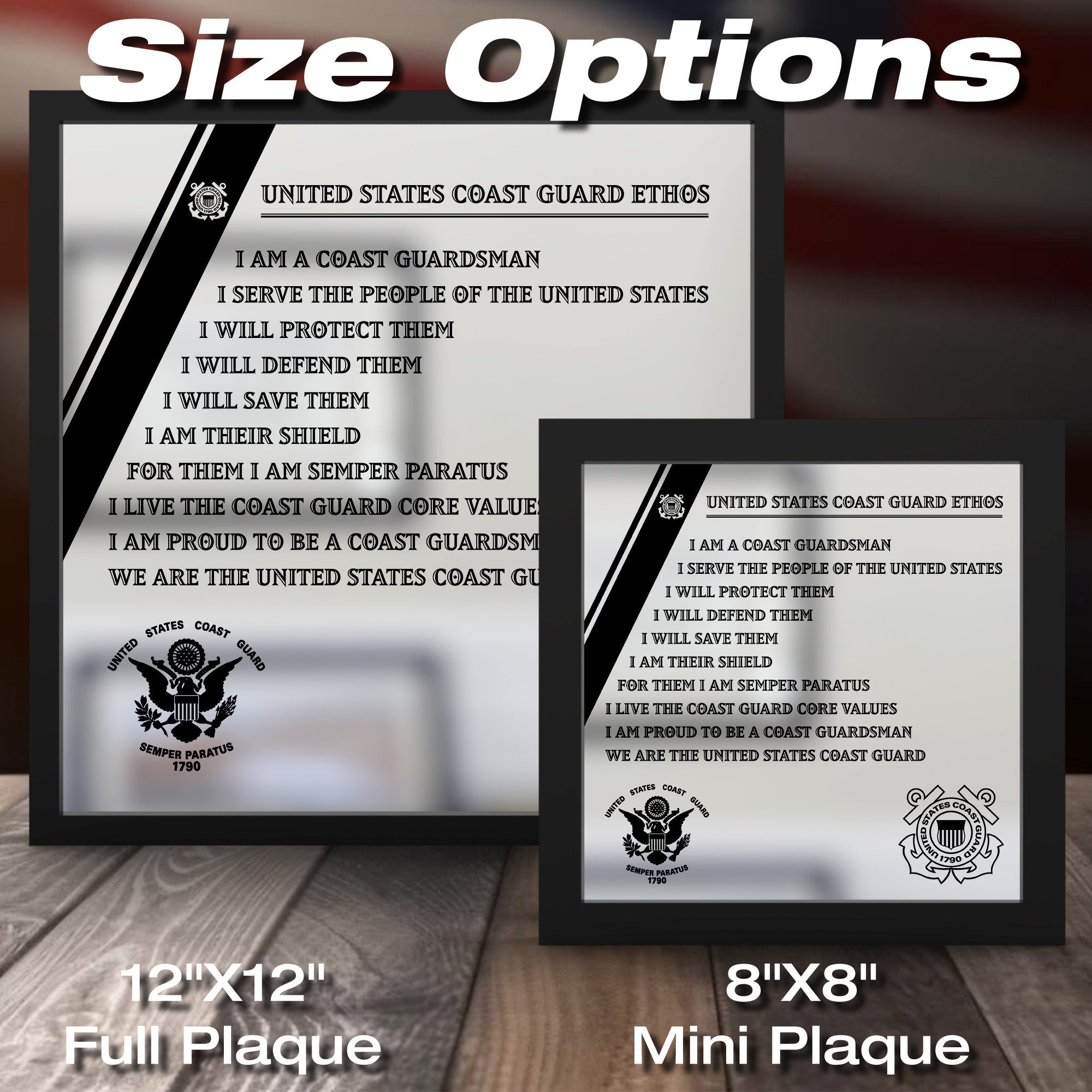 Coast Guard Ethos Plaque: A Military Gift or Commissioning Gift - Etsy