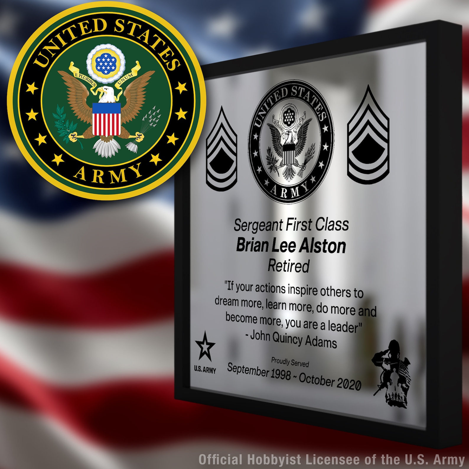 Custom Army Retirement Mirror Plaque: Military Appreciation Gift - Etsy