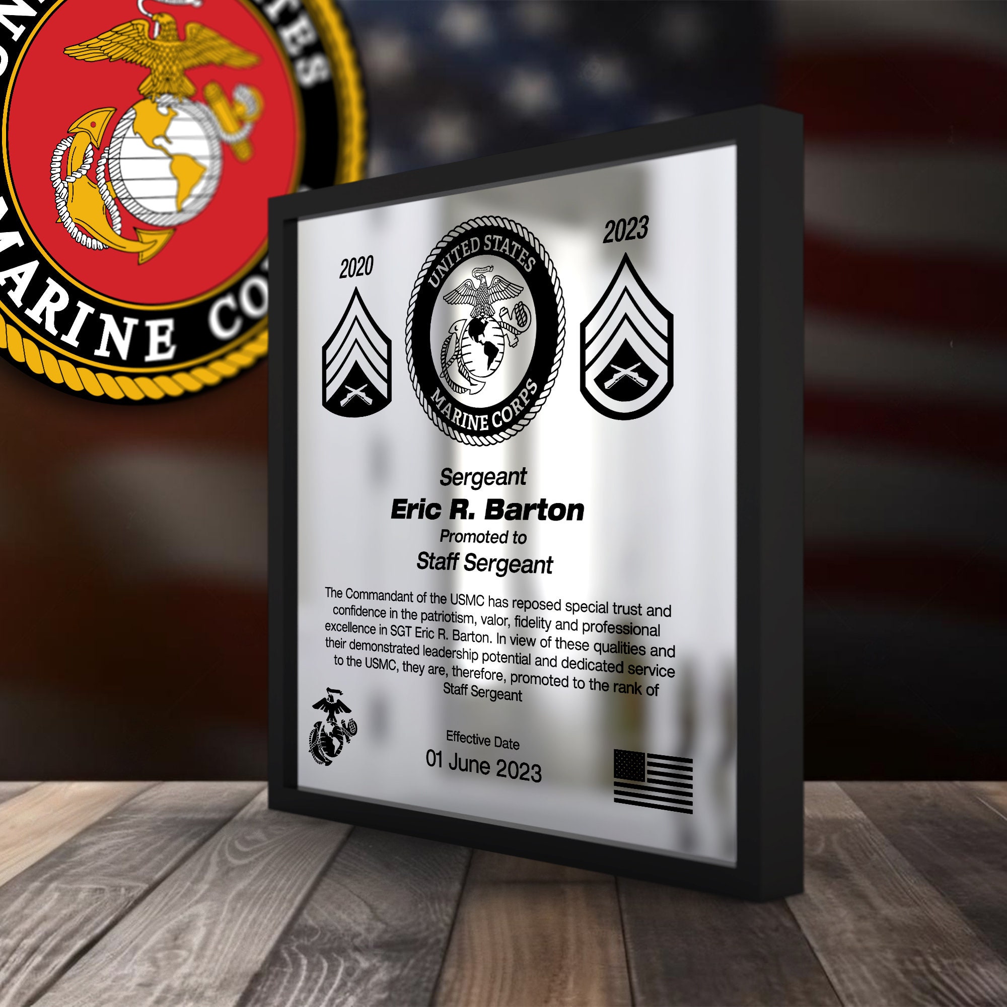 Marine Corps Plaque Quotes Award Boards & Plaques
