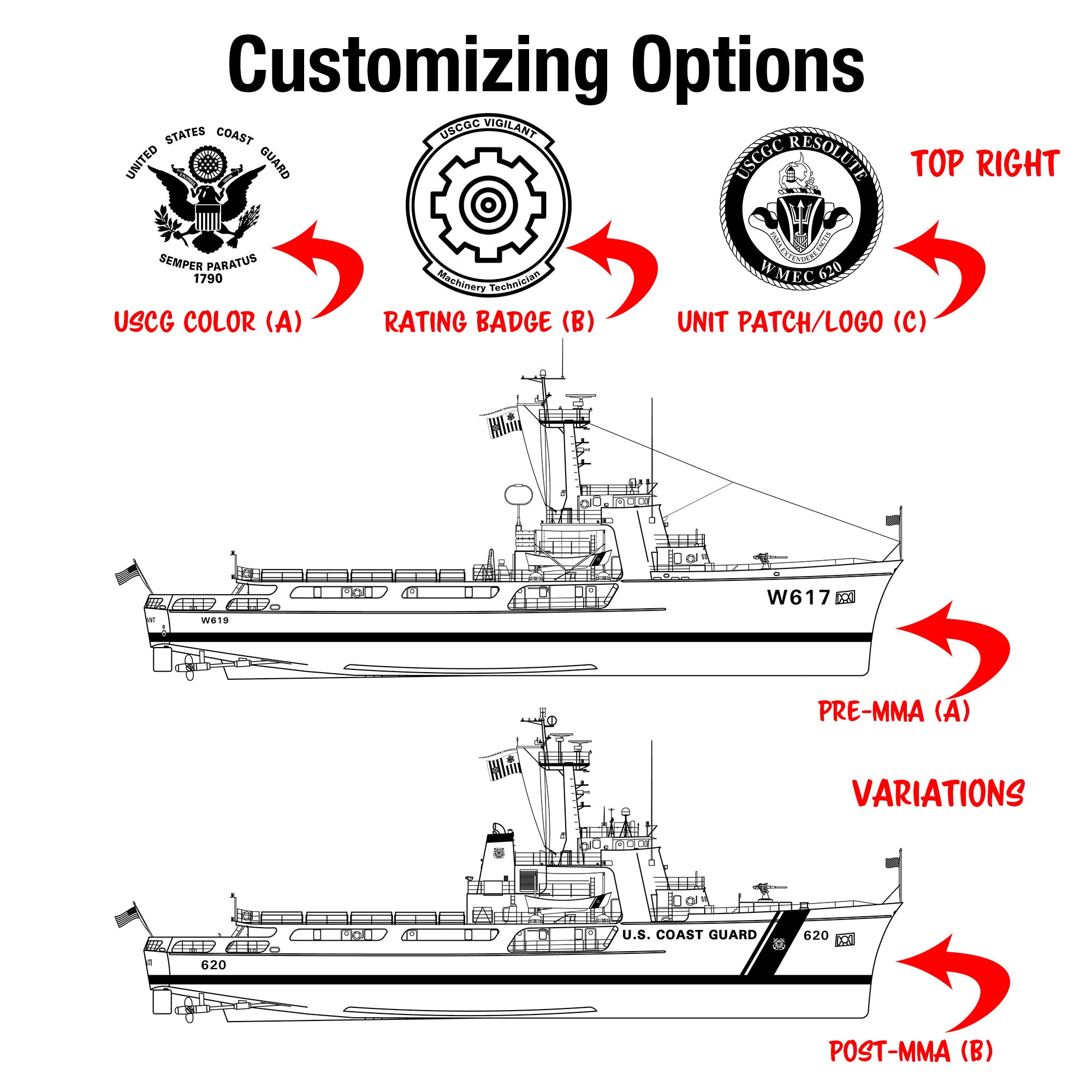 USCG Reliance-class Medium Endurance Cutter WMEC 210' - Etsy