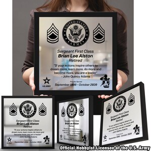 Custom Army Retirement Mirror Plaque: Military Appreciation Gift - Etsy