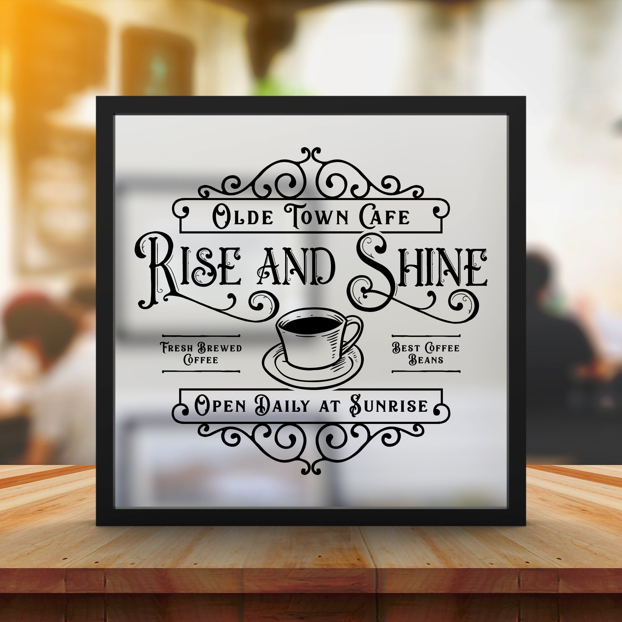 Coffee Bar Sign Custom Mirror: Personalize Your Kitchen Décor Wall Art ...