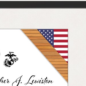 USMC Promotion Plaque. Printed Military Gift for Promotion, or a Custom ...