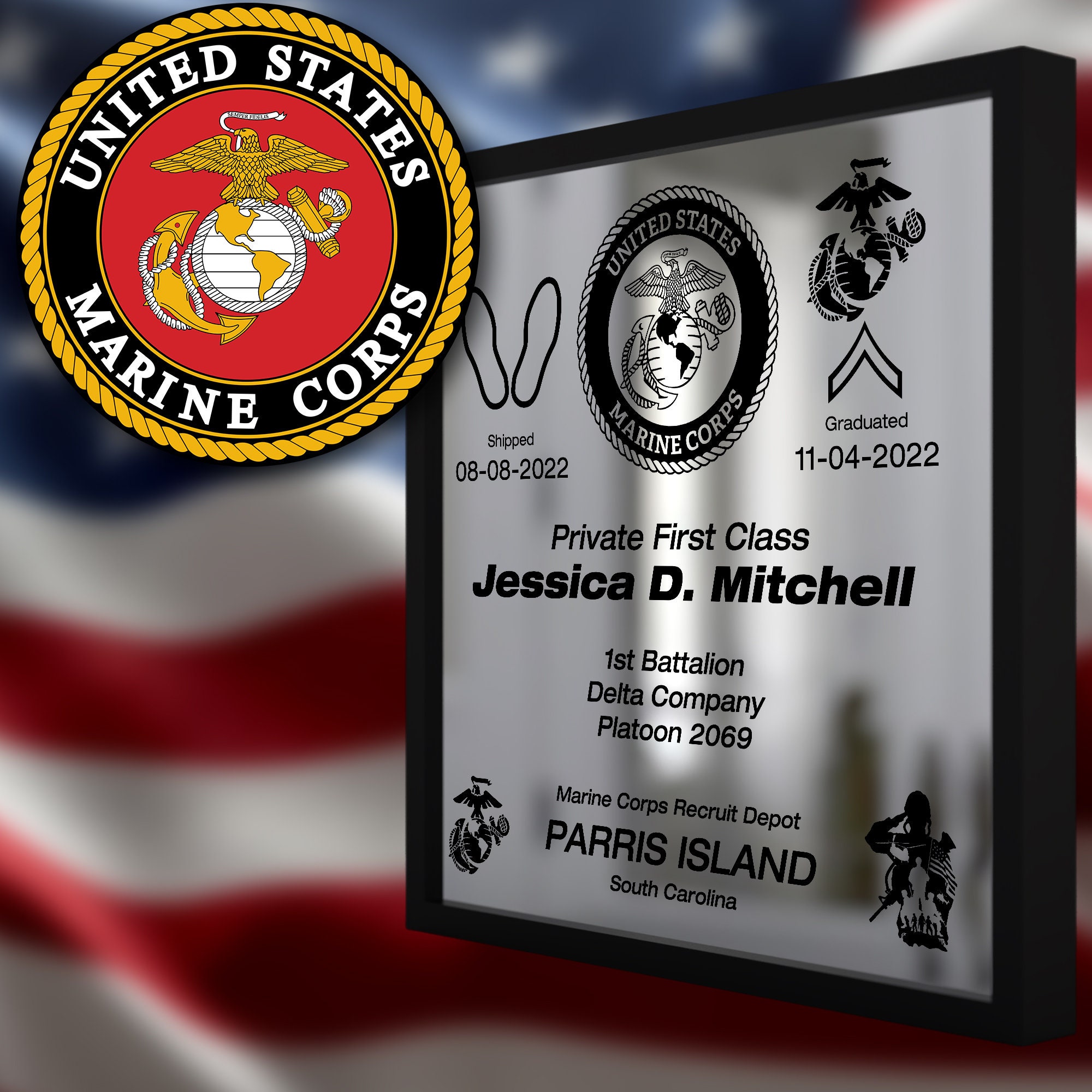 Marine Corps Graduation Plaque: Personalized USMC Boot Camp Gift - Etsy