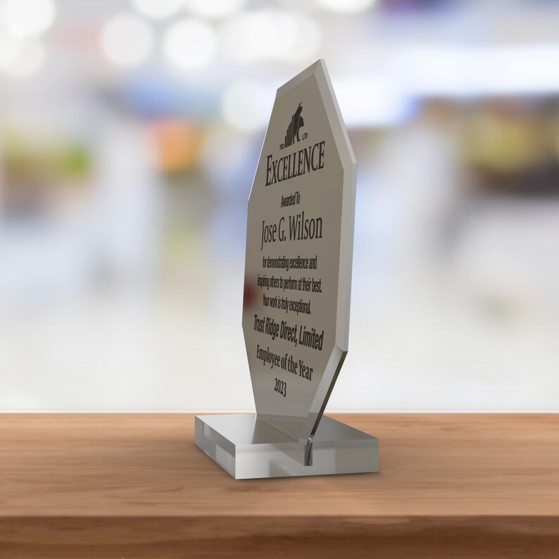 Employee Thank You Plaque Bespoke Desktop Award Uniquely Personalized ...