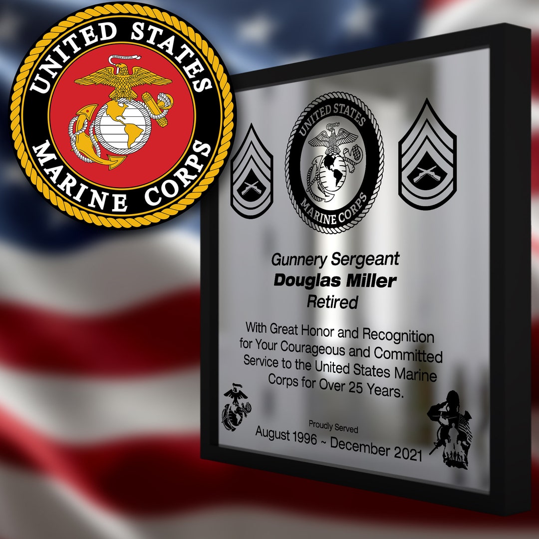 Personalized USMC Retirement Plaque A Custom Plaque for - Etsy