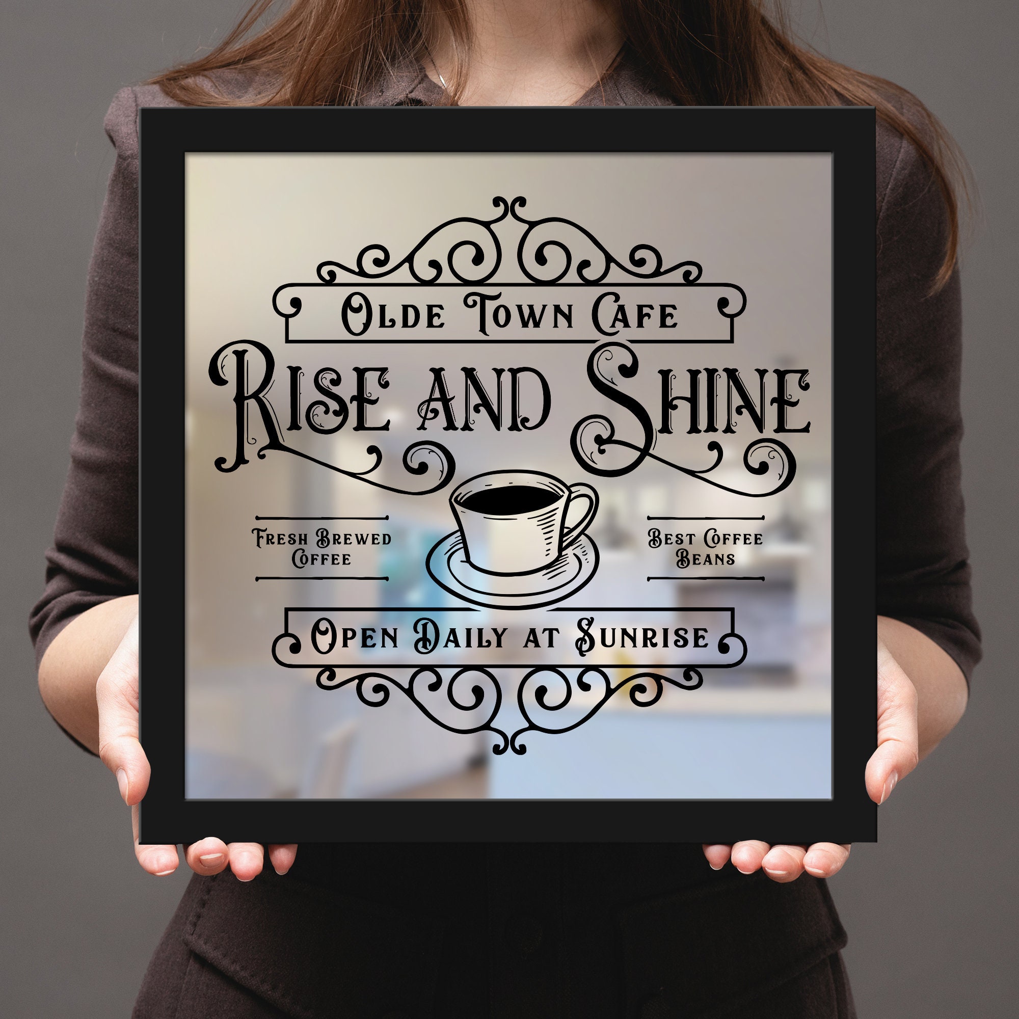 Coffee Bar Sign Custom Mirror: Personalize Your Kitchen Décor Wall Art ...
