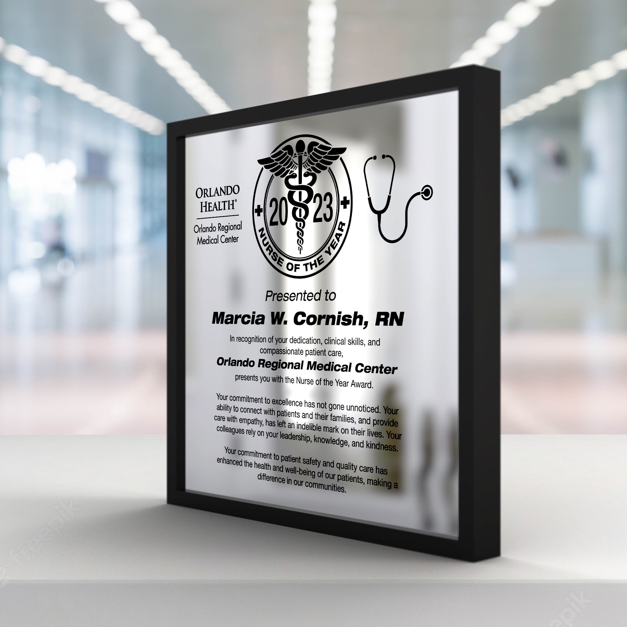 Nurse of the Year Award Personalized Nurse of the Year Nurse Present ...