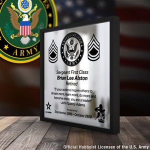 Custom Army Retirement Mirror Plaque: Military Appreciation Gift - Etsy