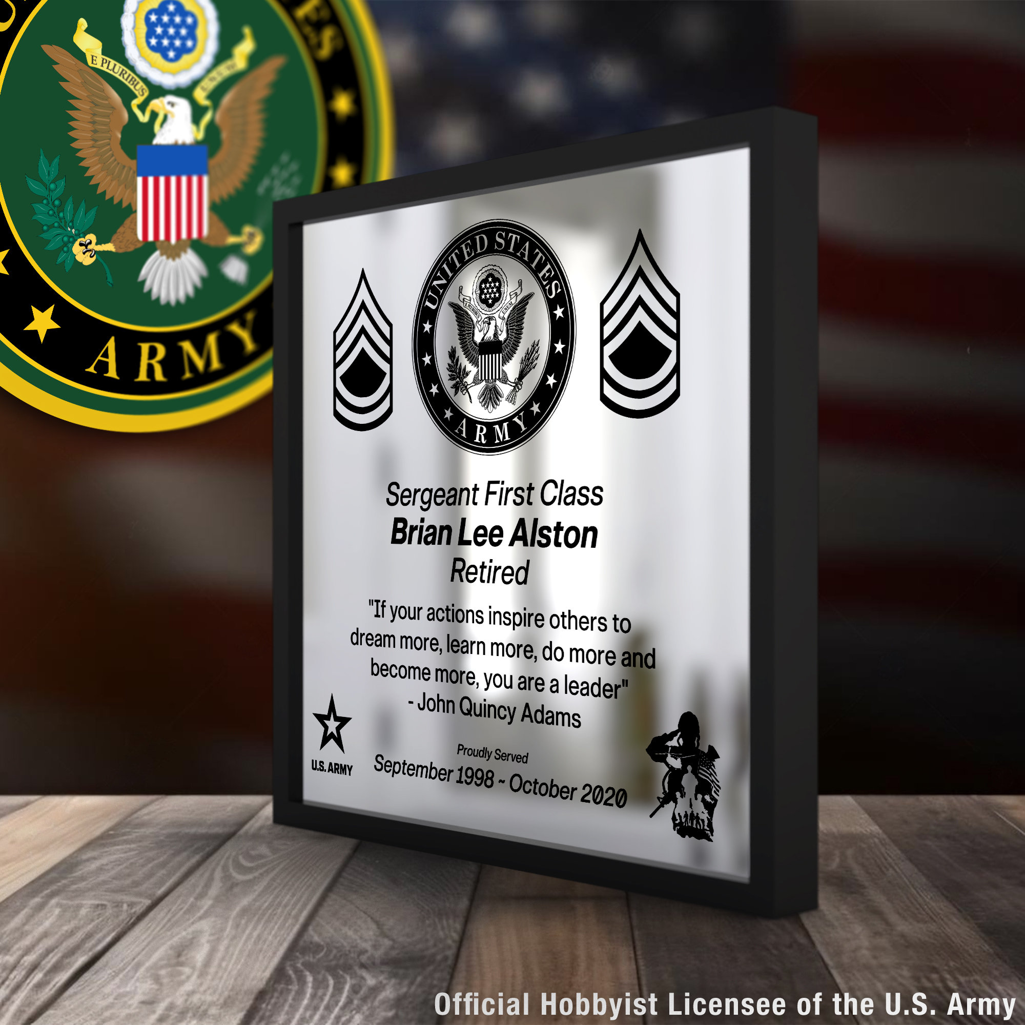 Army Appreciation Custom Plaque. A Military Retirement Gift or PCS Gift ...