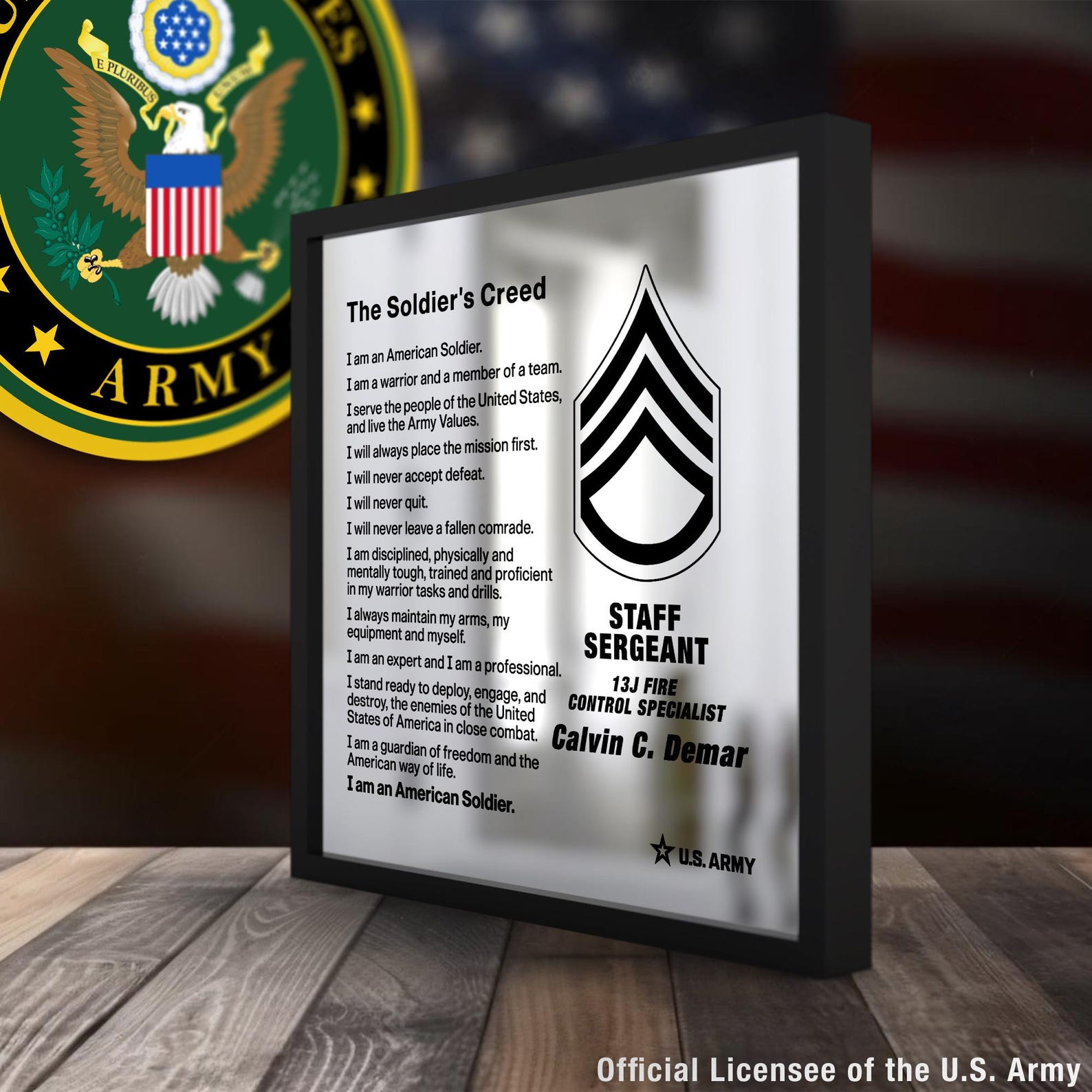 Personalized Soldier's Creed Mirror Plaque: US Army Retirement Gift - Etsy
