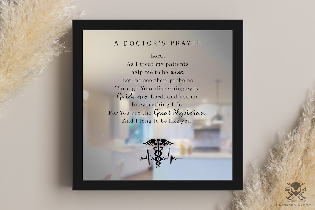 Doctor's Prayer Laser Engraved Mirror: Doctor Gift, Medical Student ...