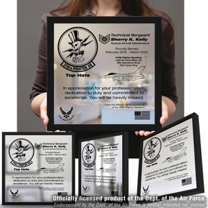 Air Force PCS Plaque. Custom Air Force Award Plaque & Military Gift for ...