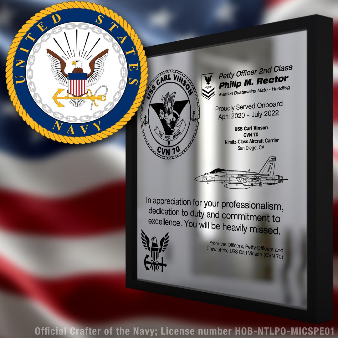 Navy PCS & Retirement Appreciation Plaque: Laser-engraved Gift - Etsy