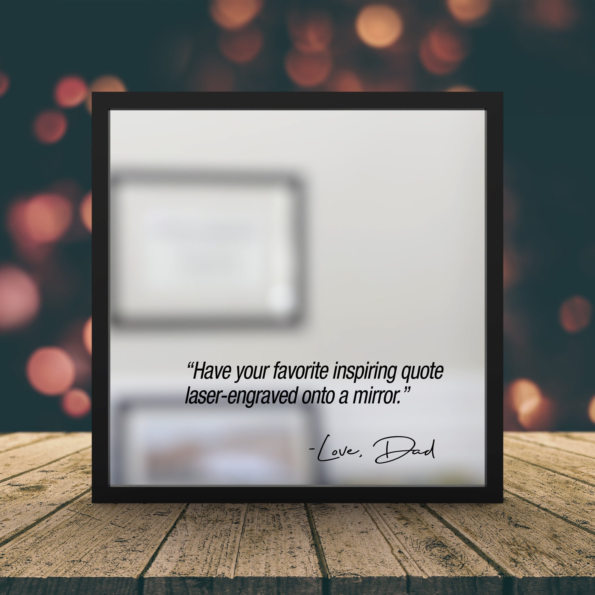 Laser Engraved Custom Quote Mirror. A Personalized Gift or Bespoke ...