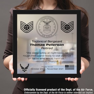 Air Force Appreciation Plaque | Custom Air Force Retirement Gift ...