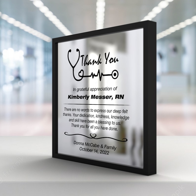 Personalized Nurse Appreciation Plaque: Customized Nurse Thank You Gift ...