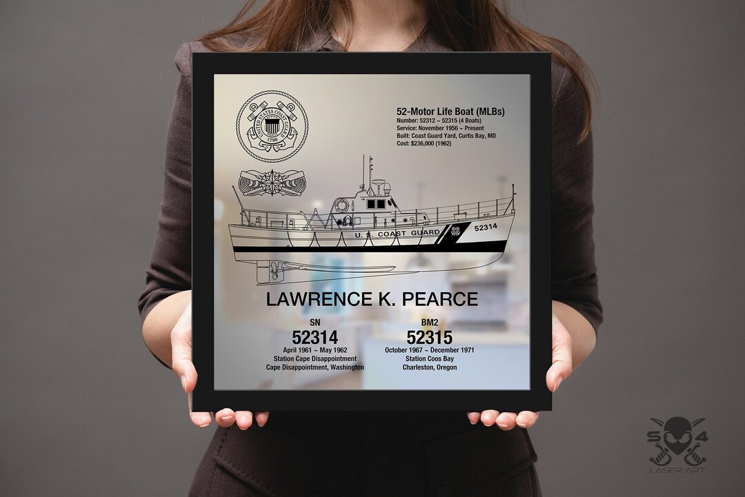 USCG Plaque Motor Life Boats 52' Mlbs Military Service Plaque ...