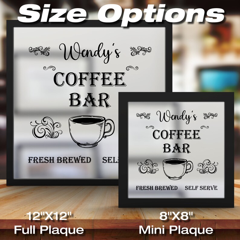 Personalized Coffee Sign Custom Mirror: Personalize Your - Etsy