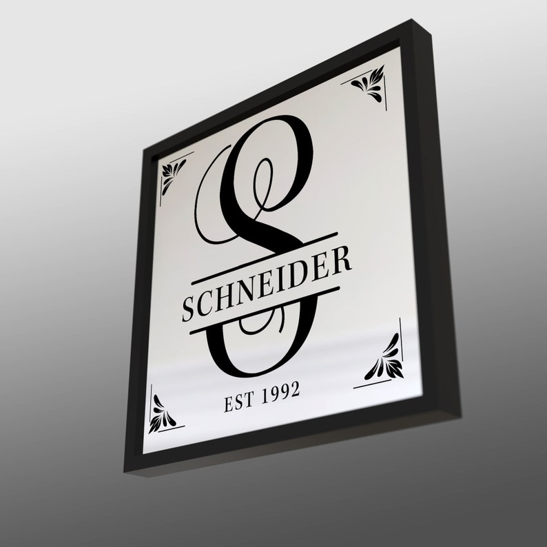 Family Crest Split Sign as a Customized Gift Plaque for Couples Perfect ...