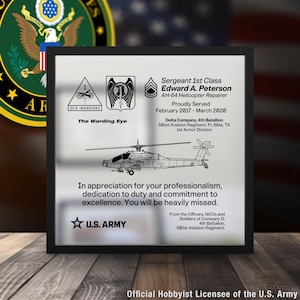 Custom Army PCS Plaque: Military Retirement Gift - Etsy