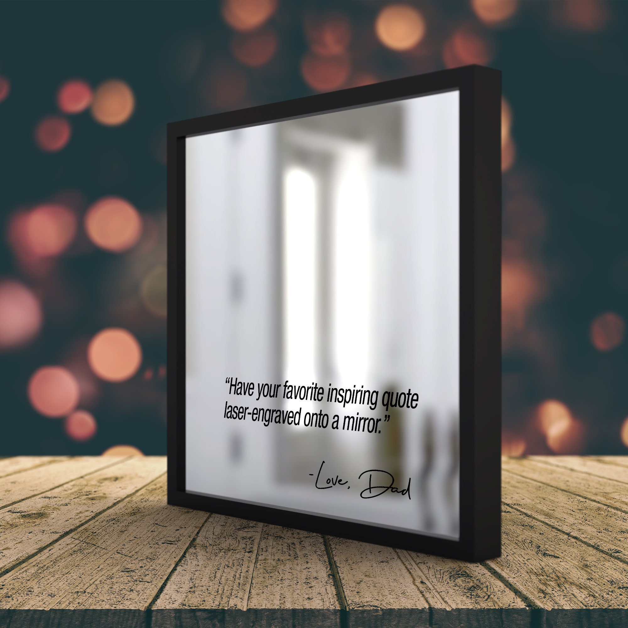 Laser Engraved Custom Quote Mirror. A Personalized Gift or Bespoke ...