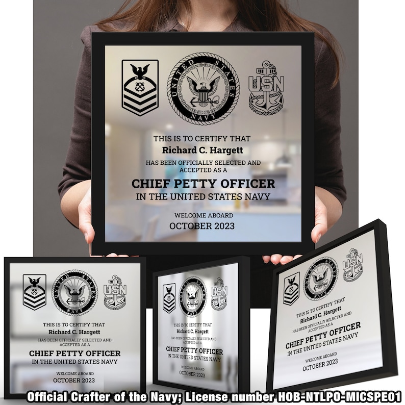 Laser Engraved Navy Chief CPO Appreciation Plaque: Military - Etsy