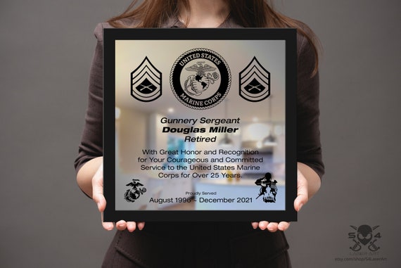 USMC Appreciation Plaque Personalized for PCS Change of - Etsy
