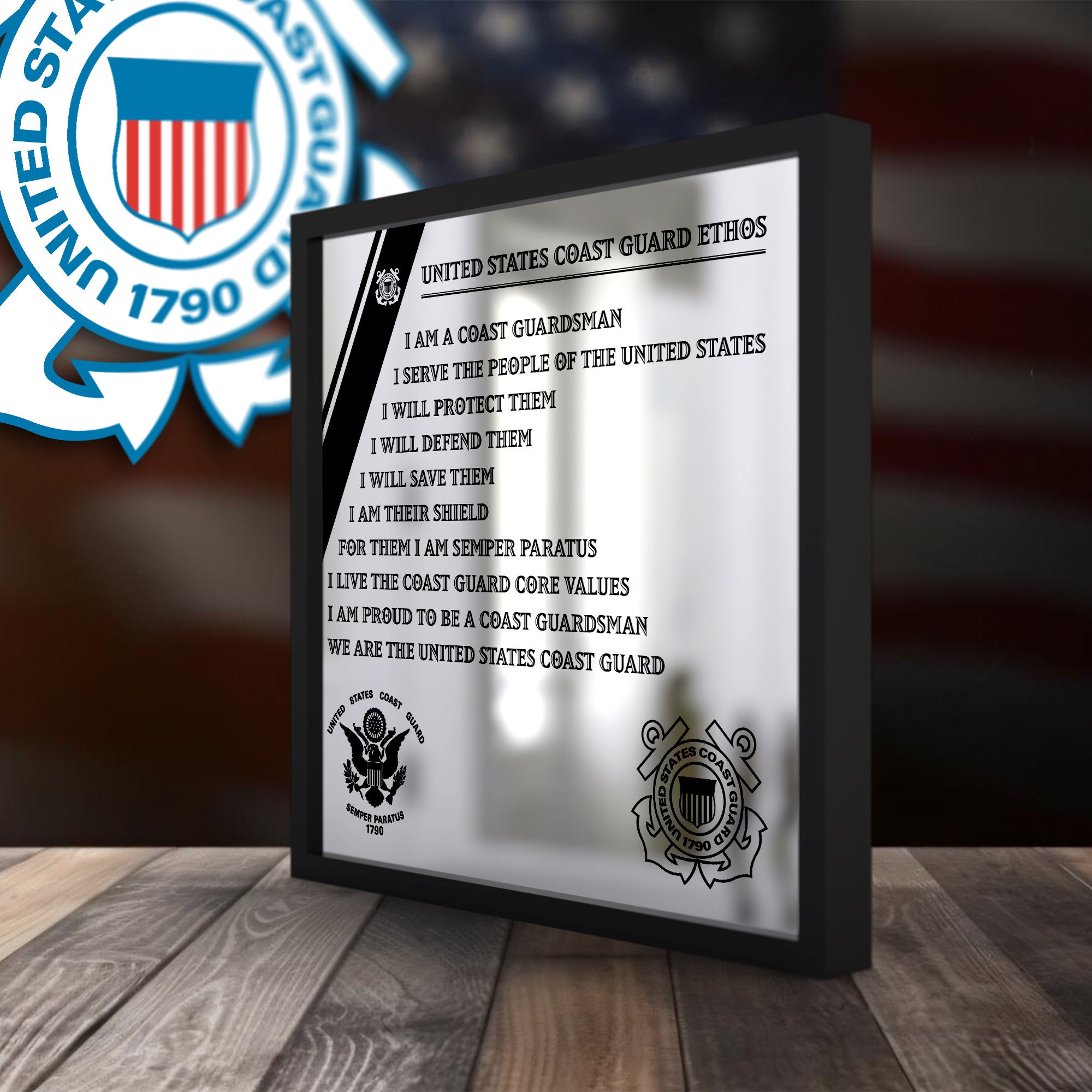 Coast Guard Ethos Plaque: A Military Gift or Commissioning Gift - Etsy