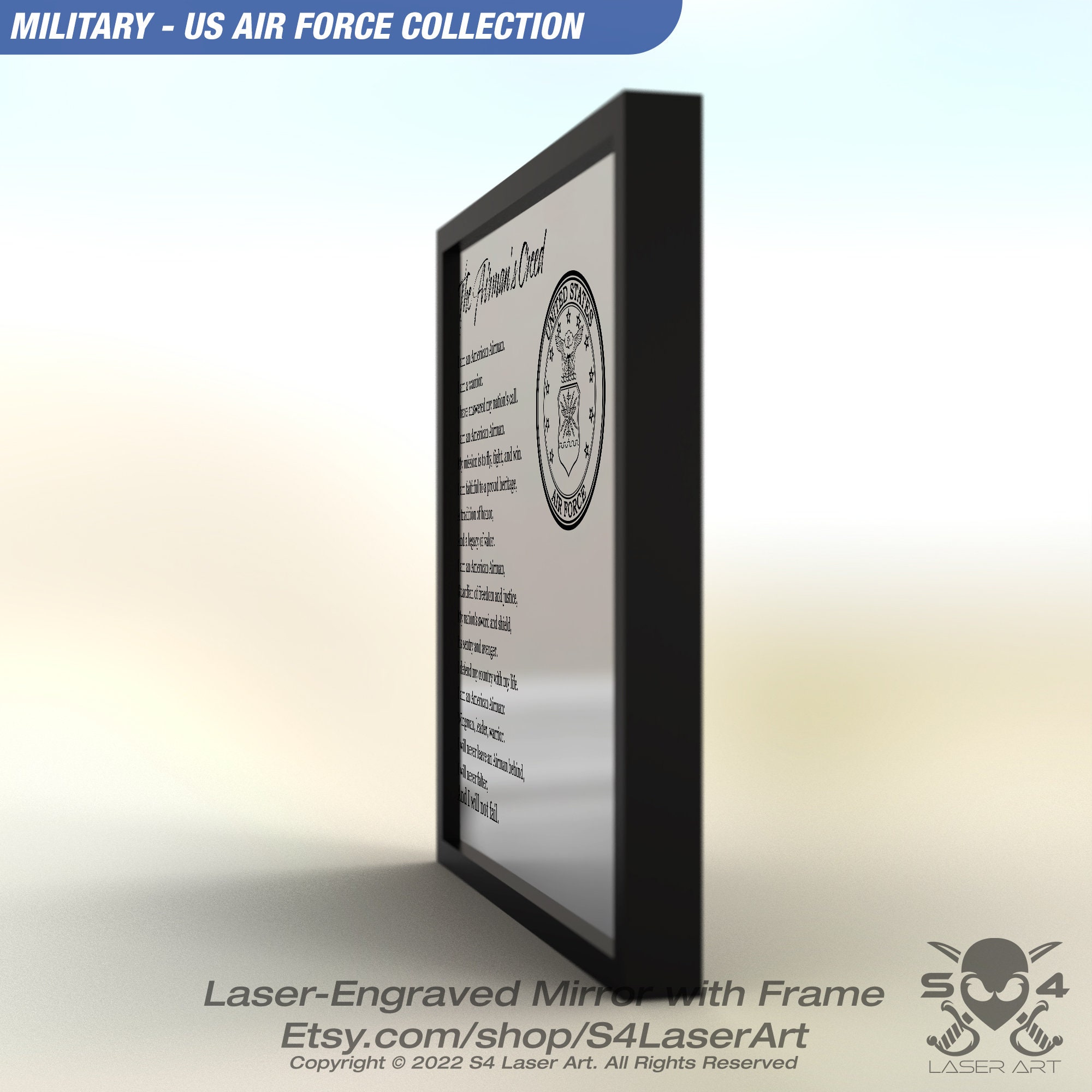 Airman's Creed Tribute Plaque Laser Engraved Mirror - Etsy