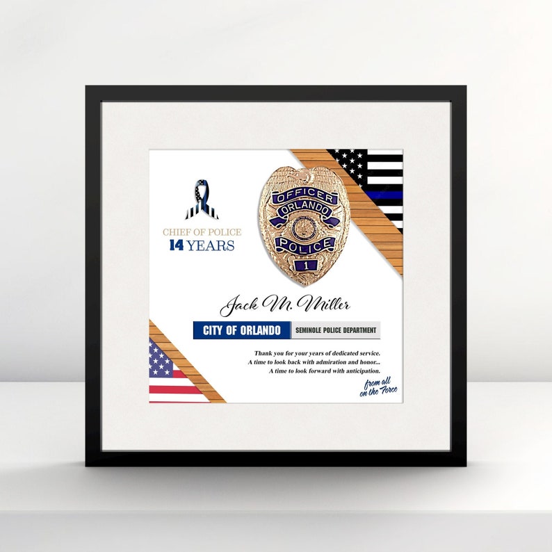 Custom Police Retirement Plaque: Personalized Law Enforcement Gift - Etsy