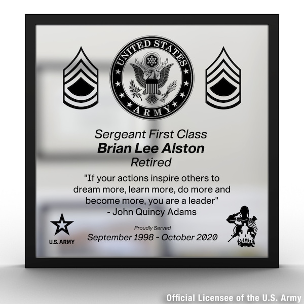 Military Retirement Awards Plaque - Etsy