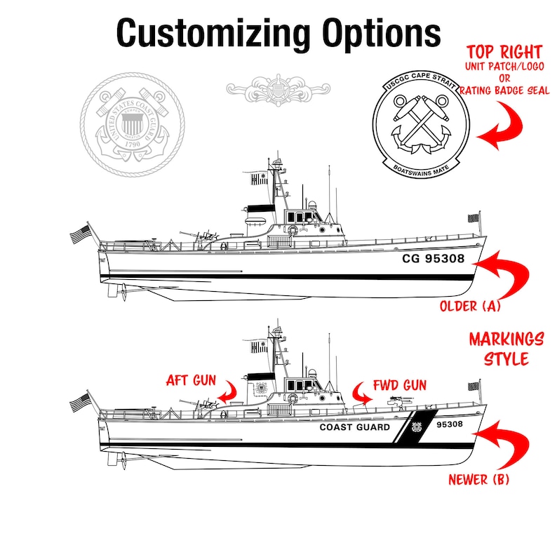 USCG Cape-class Cutter WPB 95' Patrol Boat. Military - Etsy