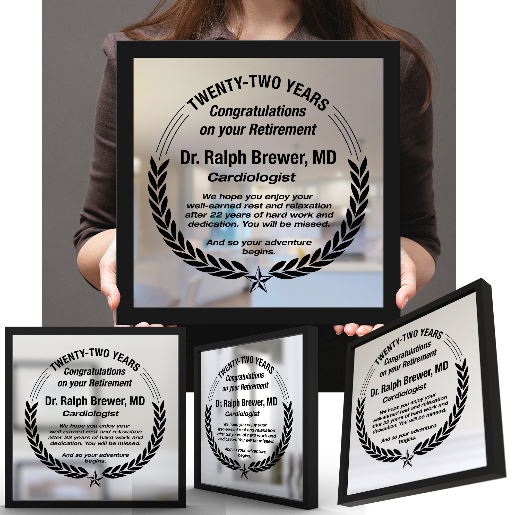 Custom Employee Appreciation Plaque: Laser Engraved Mirrored Gift - Etsy